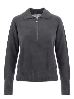 PATRIZIA PEPE Patrizia Pepe Sequin-Embellished Quarter-Zip Sweater Polo