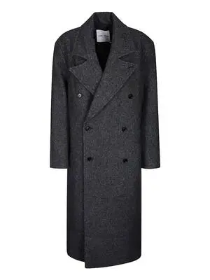 SAMSOE SAMSOE Savince Double-breasted Coat - Grey