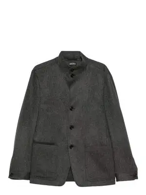 Zegna Welt-pocket Single-breasted Blazer - Grey
