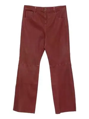 Amiri AMIRI Burgundy Red Button-Fastening Trousers Red