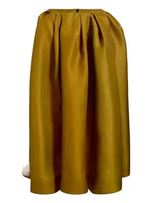 Khaite Adara Skirt In Silk Twill Organza - Yellow