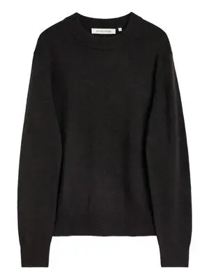 SUNFLOWER Merino Wool Crew Neck Sweater - Black