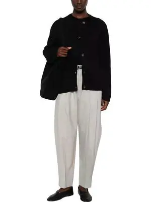 Liviana Conti Button-up Patch-pocket Cardigan - Black