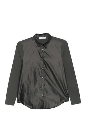 WHYCI Panelled Long-sleeve Shirt - Grey