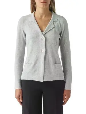 GRAN SASSO Gran Sasso Button-Fastening Notched-Lapel Cardigan Grey