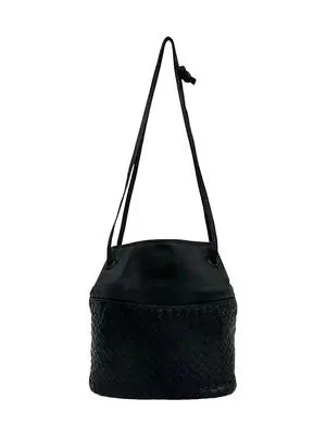 Bottega Veneta 20th Century Intrecciato Shoulder Bag - Black