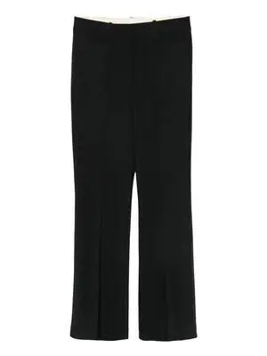 PSOPHIA Pressed Crease Flared Trousers - Black