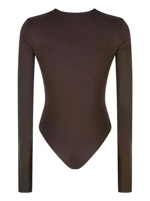 ANDAMANE THE ANDAMANE Plunging Pleated Bodysuit