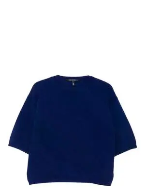 Sofie D'hoore Crew Neck Short Sleeve Sweater - Blue