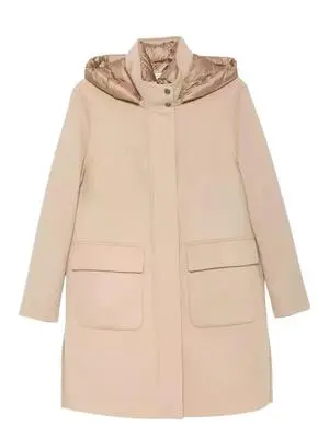 MABRUN Bianca Layered Hooded Coat - Neutrals