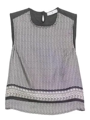 WHYCI Geometric Print Sleeveless Top