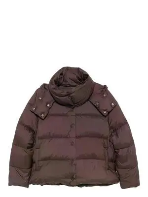 PSOPHIA Quilted Hooded Coat - Brown