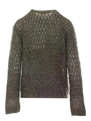 ELEH Sequin-embellished Open-knit Sweater - Green