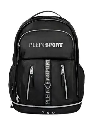 PLEIN SPORT Logo Plaque Backpack - Black