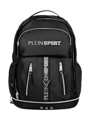 PLEIN SPORT Logo Plaque Backpack - Black