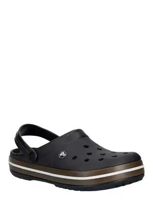 CROCS Crocband Perforated Logo-patch Clogs - Black