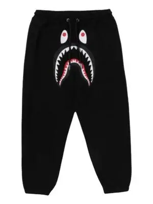 A BATHING APE Shark Relaxed Fit Sweat Pants - Black