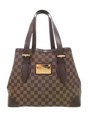 LOUIS VUITTON Damier Ebene Hampstead Mm Tote Bag - Brown