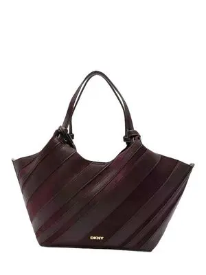 Dkny Paula Diagonal-Stripe Tote Bag Purple