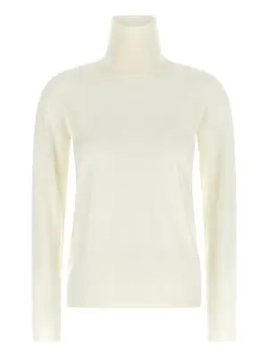 Max Mara Aluto' Shaved Yarn Turtleneck Sweater - White