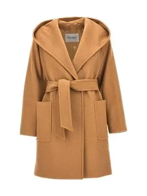 Max Mara MAX MARA Rialto Belted Coat Cream