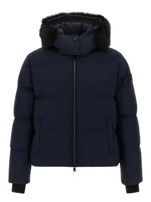 Moose Knuckles Misti Puffer Down Jacket With Fur Hood - Blue
