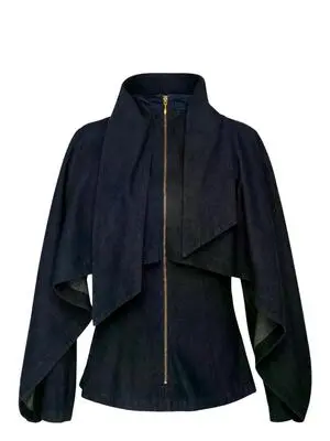 ZIMMERMANN ZIMMERMANN Zip Blouse With High Neck And Gold-Tone Hardware