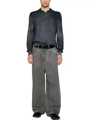 Avant Toi Faded-effect Polo Shirt - Black