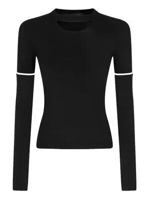 Federica Tosi Cut-out Detail Knit Sweater - Black