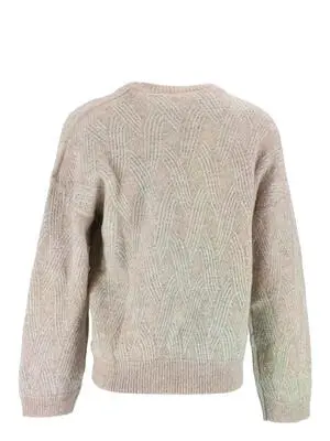 Peserico Sequin-embellished Cable-knit Sweater - Neutrals