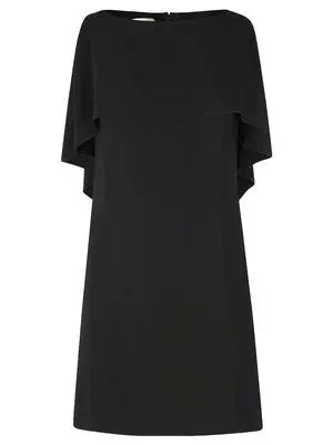 Alberta Ferretti Cape-style Shift Mini Dress - Black
