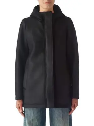 COLMAR Hooded Zip-up Coat - Black