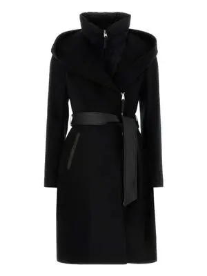 Mackage Shia Hooded Belted Coat - Black
