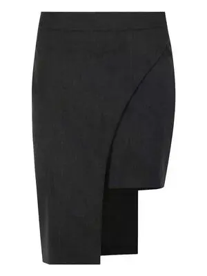 Federica Tosi Asymmetric Wrap Mini Skirt - Grey