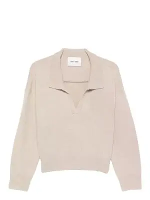 Soft Goat Soft Goat Relaxed-Fit Polo Sweater Neutrals
