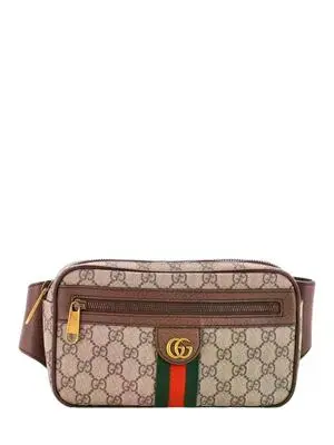 Gucci Ophidia Gg Coated Canvas Belt Bag - Brown