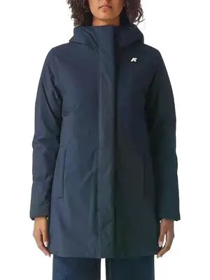 K-WAY K-Way Hooded Logo Print Coat