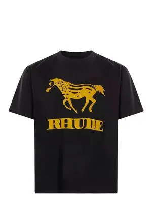 Rhude Logo-print T-shirt - Black