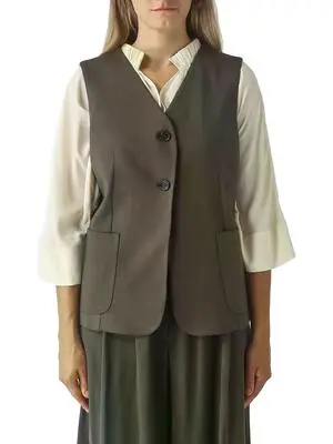 MEIMEIJ Button-fastening Waistcoat - Green
