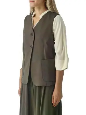 MEIMEIJ Button-fastening Waistcoat - Green