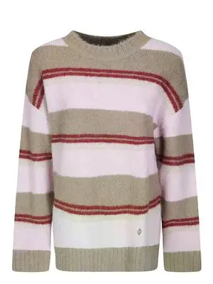 SAMSOE SAMSOE SAMSOE SAMSOE Horizontal Stripe Crew Neck Sweater