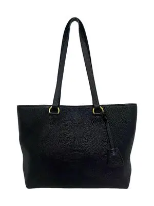 PRADA Prada Vitello Daino Embossed Logo Tote Bag