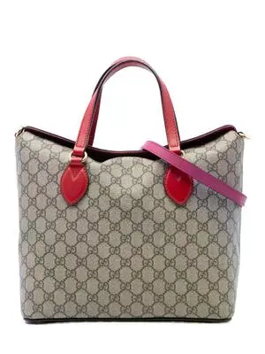 GUCCI Gucci GG Supreme Ligne A Fold Over Tote Satchel