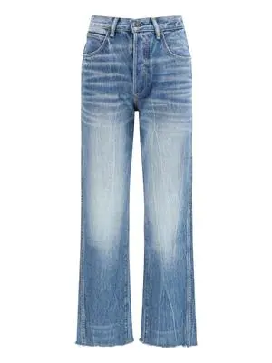 TOM FORD Washed Denim Cigarette Jeans - Blue