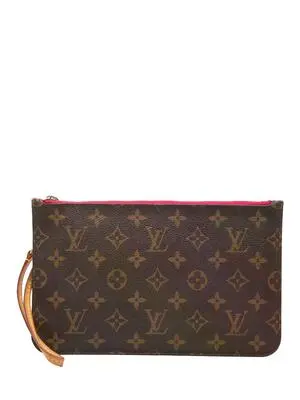 LOUIS VUITTON Monogram Neverfull Mm Pouch - Brown