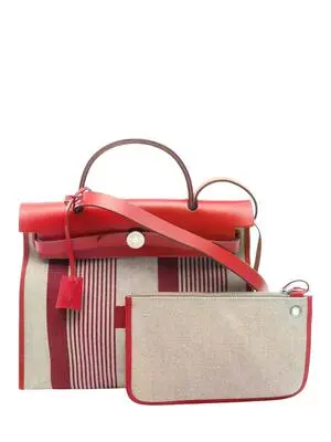 Hermès Hermès 2019 Toile H Vibration Herbag Zip 31 Satchel Neutrals