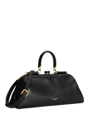 Dolce & Gabbana Leather Top Handle Bag - Black