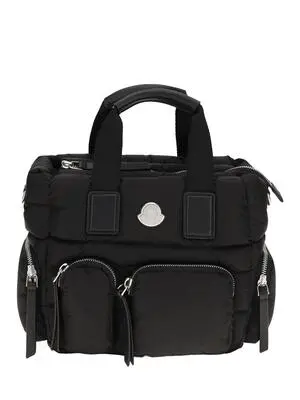 Moncler Caradoc Quilted Nylon Handbag - Black