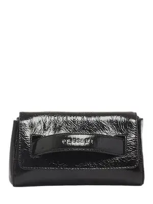 Orciani Crinkled Leather Clutch Bag - Black