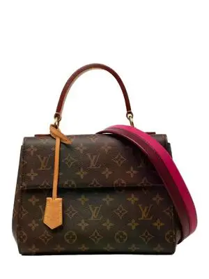 LOUIS VUITTON Louis Vuitton Monogram Cluny BB Satchel Brown